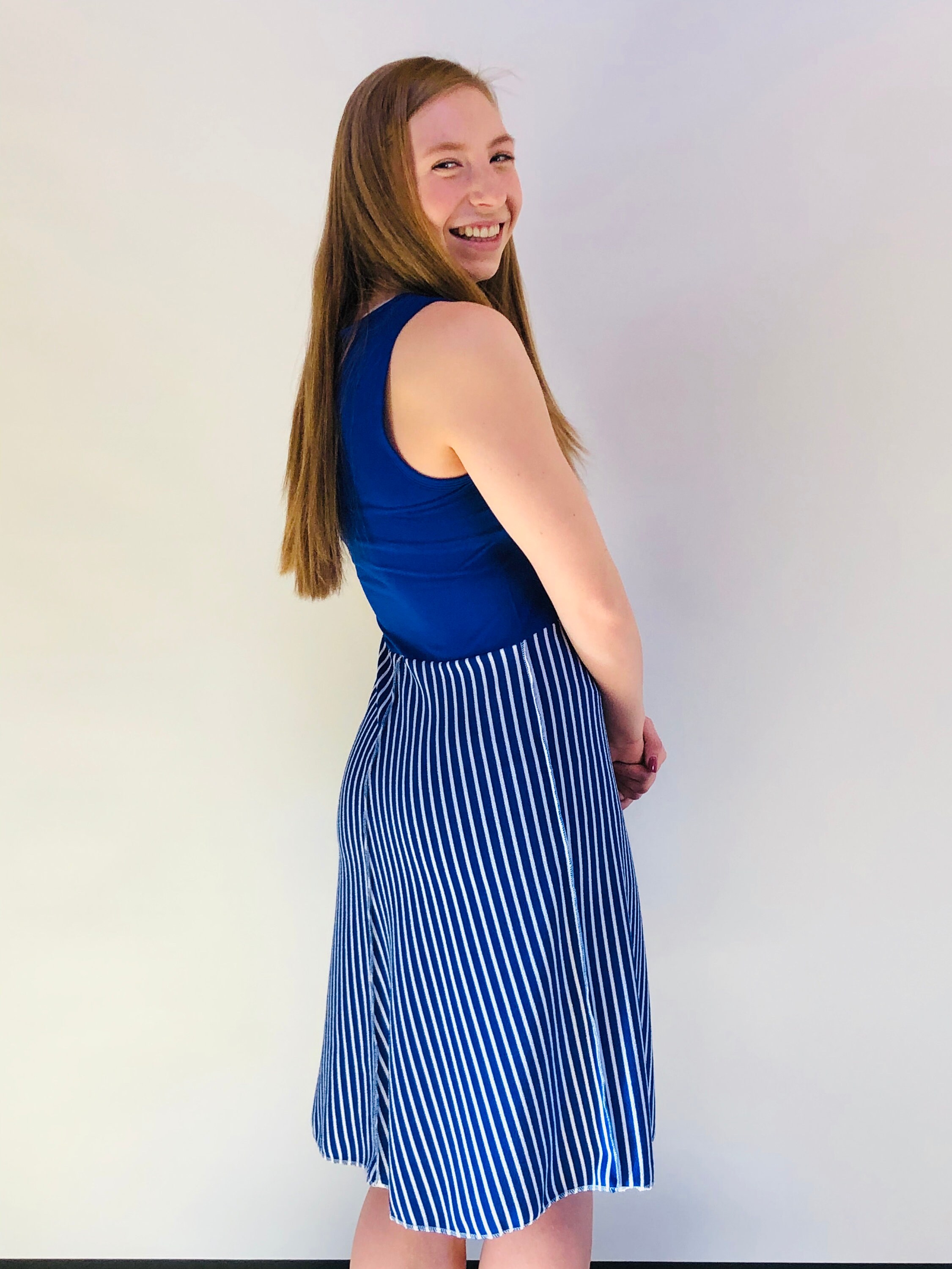 Size Small Women's Royal Blue Sundress With Beaded Tank & - Etsy