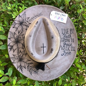 Live by FAITH - Authentic Hand Burned Hat, Wild Child, Best Seller ...
