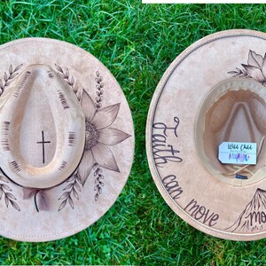 Faith Can Move MOUNTAINS- Authentic Hand Burned Hat, Wild Child, Best ...