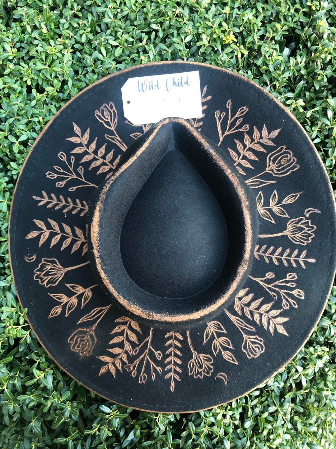 Wildflower Wheel custom Burned Hat - Etsy