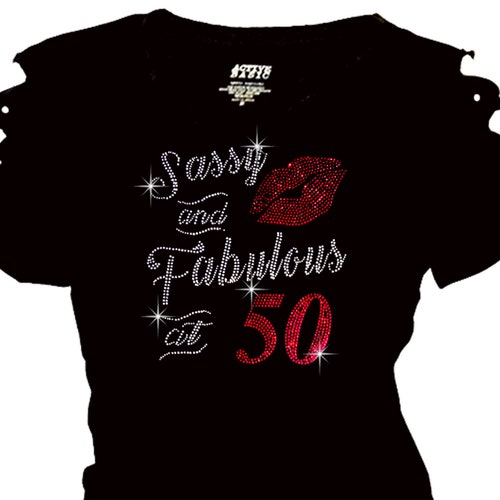 Chapter 50 Rhinestone Birthday Shirt Bling Shirt 50th Birthday | Etsy