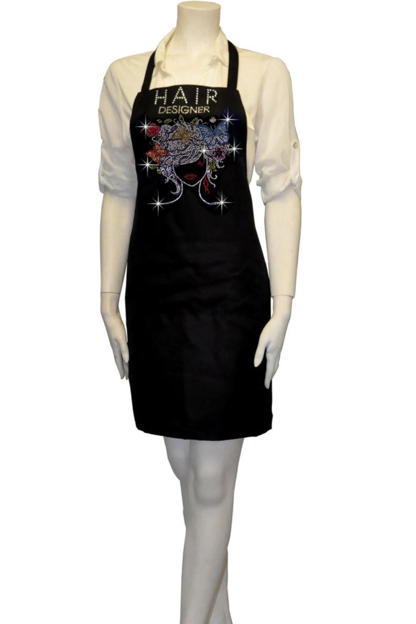 Bling Rhinestones Apron Hair Stylist Salon Beauty Girl With | Etsy