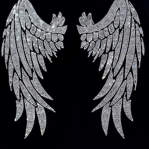Rhinestone Angel Wings Women's Tops Shirts Bling Cute T-shirt New Trend ...
