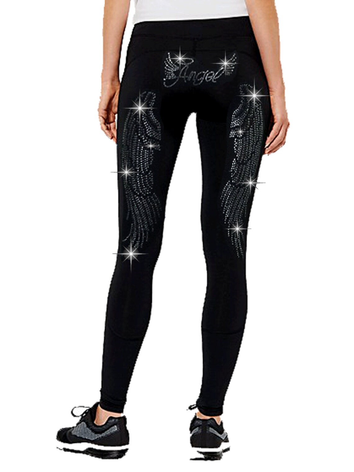 Women Blinging Angel Wings Cotton Rhinestones | Etsy