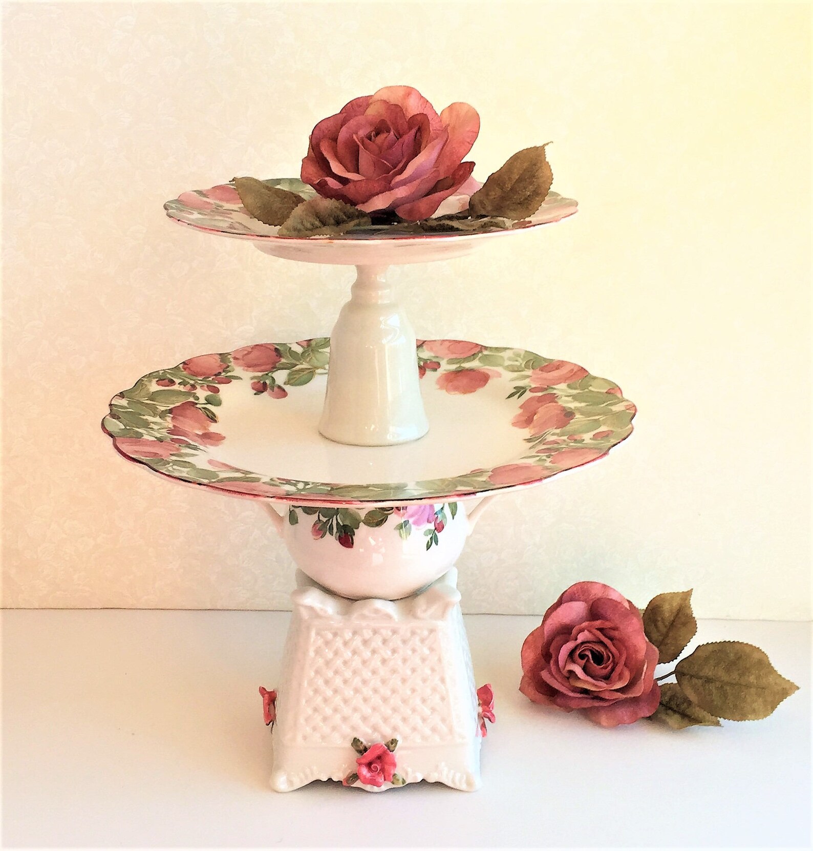 Vintage Wedding, Cupcake Stand, Cookie Stand, Vintage China, Nikko ...