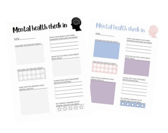 Daily Mental Health Check In - Etsy