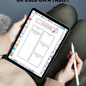 Teacher Planner, Academic Planner for Teachers, Pastel Science Doodles ...