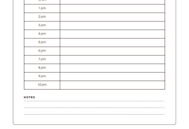 Simple Daily Work Schedule, Daily Work Schedule, Daily Planner, Daily ...