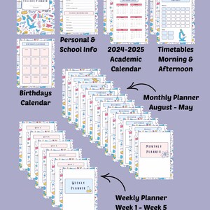 Teacher Planner, Academic Planner for Teachers, Pastel Science Doodles ...