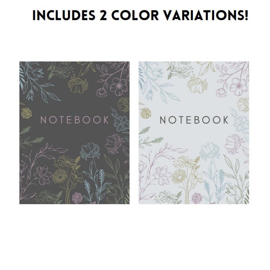 Pastel Floral Notebook Cover, Floral Journal Cover, Notebook Cover ...