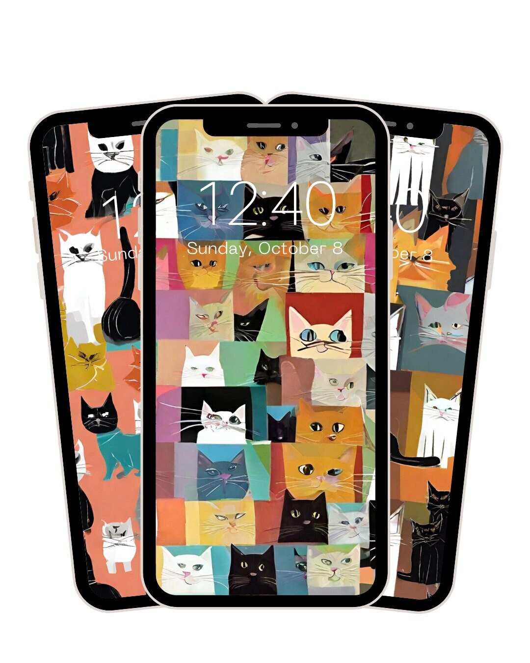 Cursed Cat Collage Phone Backgrounds, Cursed Cat Collage, Cursed AI ...
