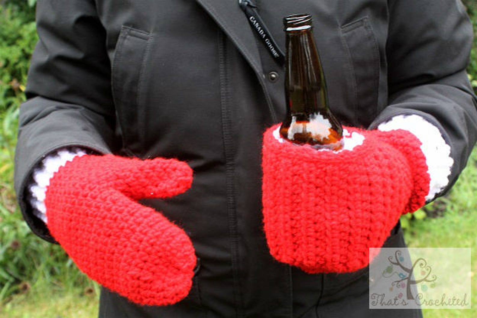 Beverage Cozy Mitts, Crochet Mitts, Ladies Mitts, Men Mitts, Crochet ...