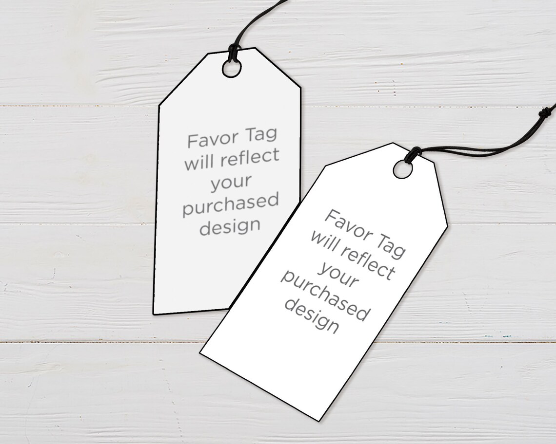 Customizable Favor Tags for Weddings, Baby Showers, and Events - Set of ...