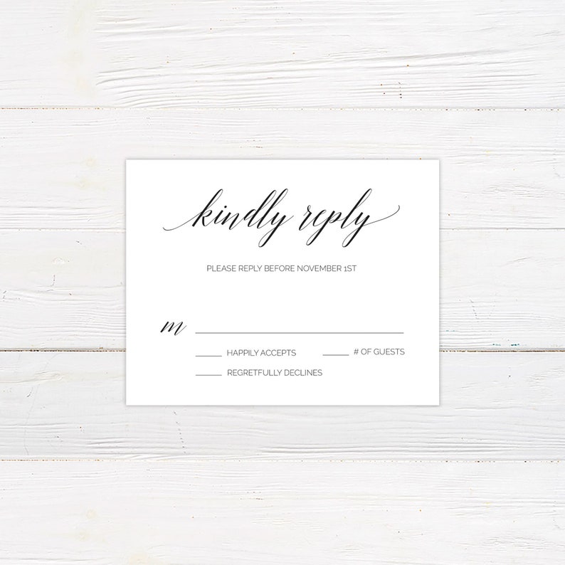 Elegant Monochrome Wreath Wedding Invitation - Minimalist Formal Design ...