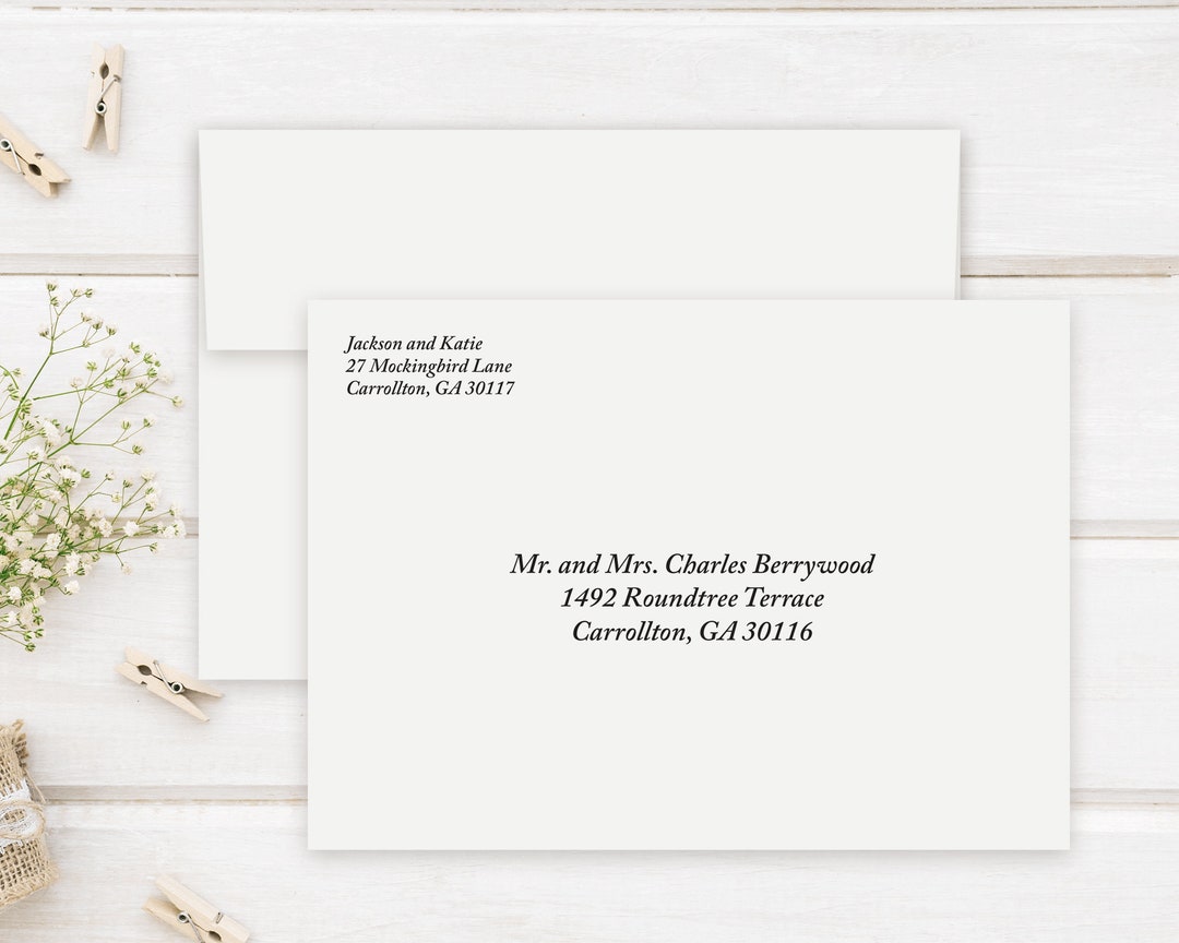 Custom Printed Envelopes: Printing With PURCHASE OF INVITATIONS - Etsy