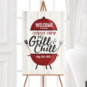 Grill & Chill Outdoor Party Invitation: Customizable BBQ Cookout Invite ...