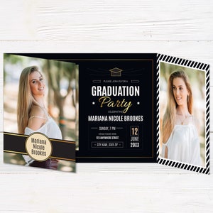 Modern Custom Color Graduation Invitation: Customizable Color ...