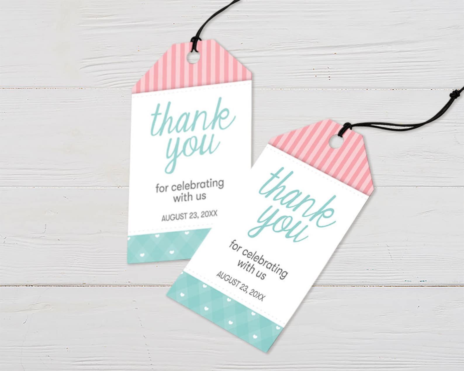 Customizable Favor Tags for Weddings, Baby Showers, and Events - Set of ...