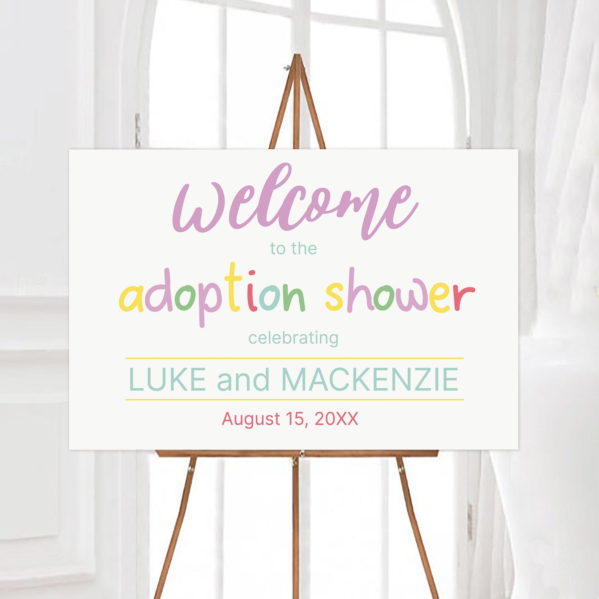 Customizable Printed Adoption Shower Invitations: Playful Minimal ...