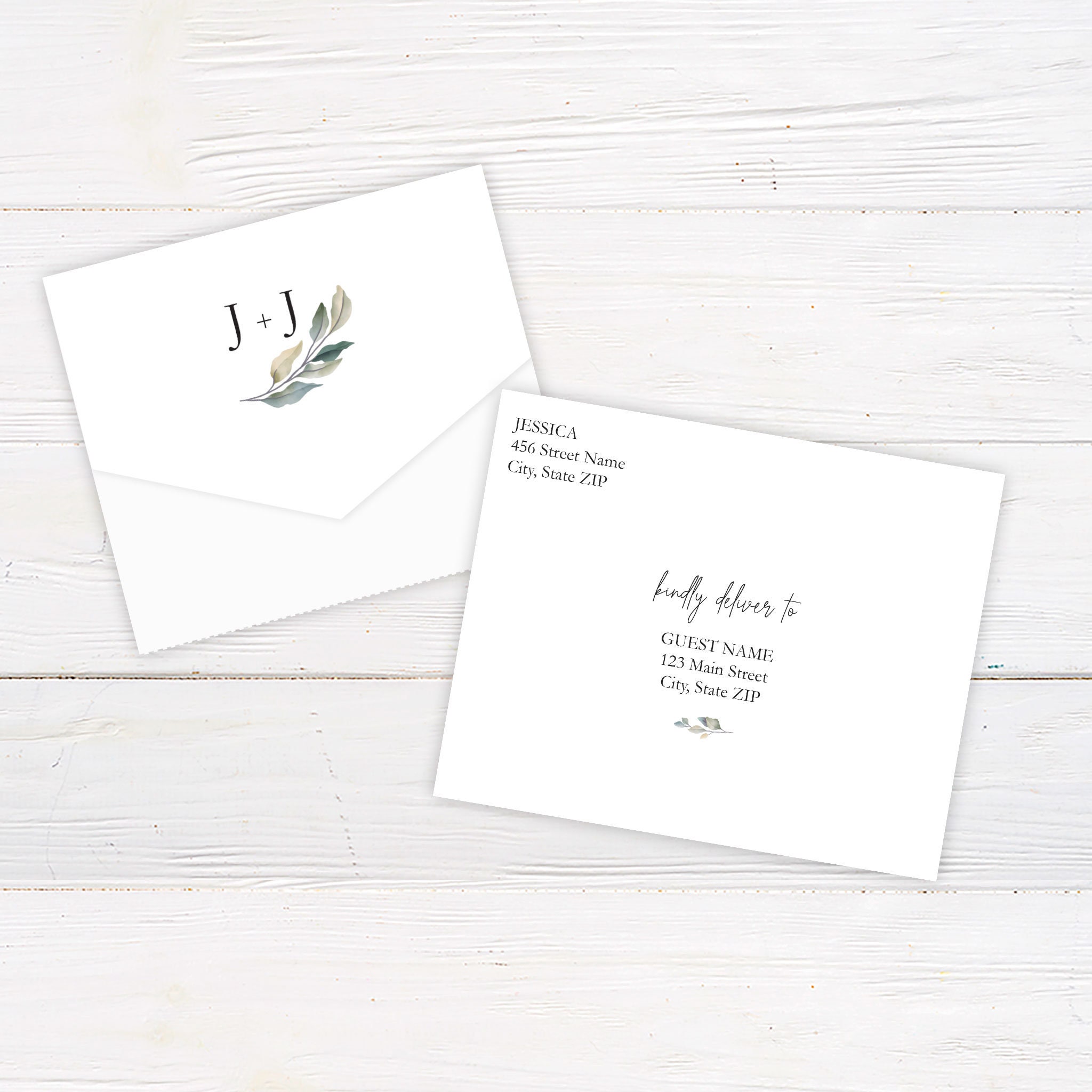 Printed Invitation: Botanical Vine All in One Invitation, - Etsy