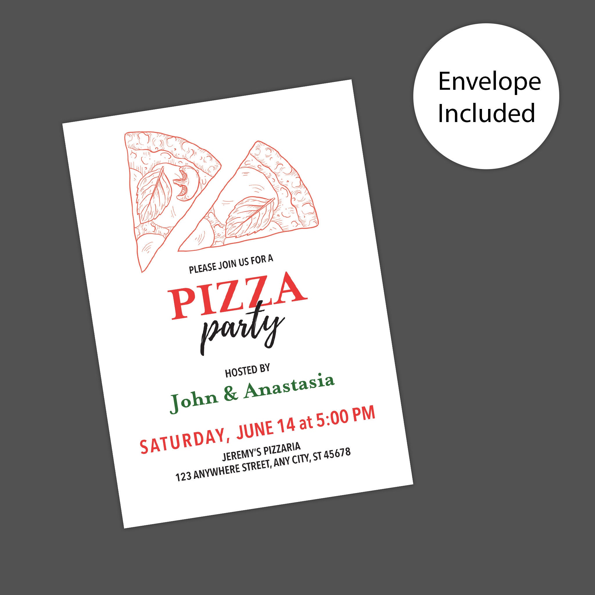Party Invitation: Pizza Party - Etsy