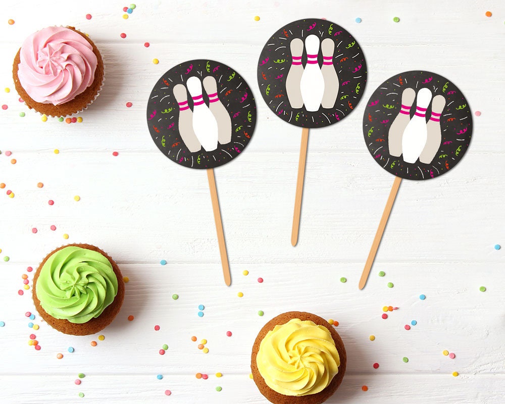 Bowling Birthday Party Bundle: Invitations, Decorations, and Games for ...