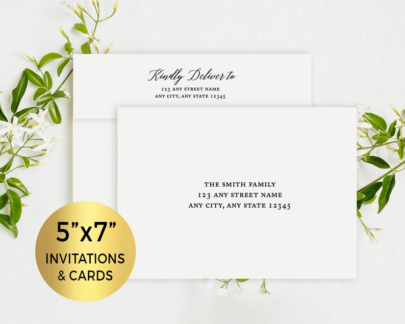 A7 Printed Envelopes 5x7 Invitation Envelopes - Etsy