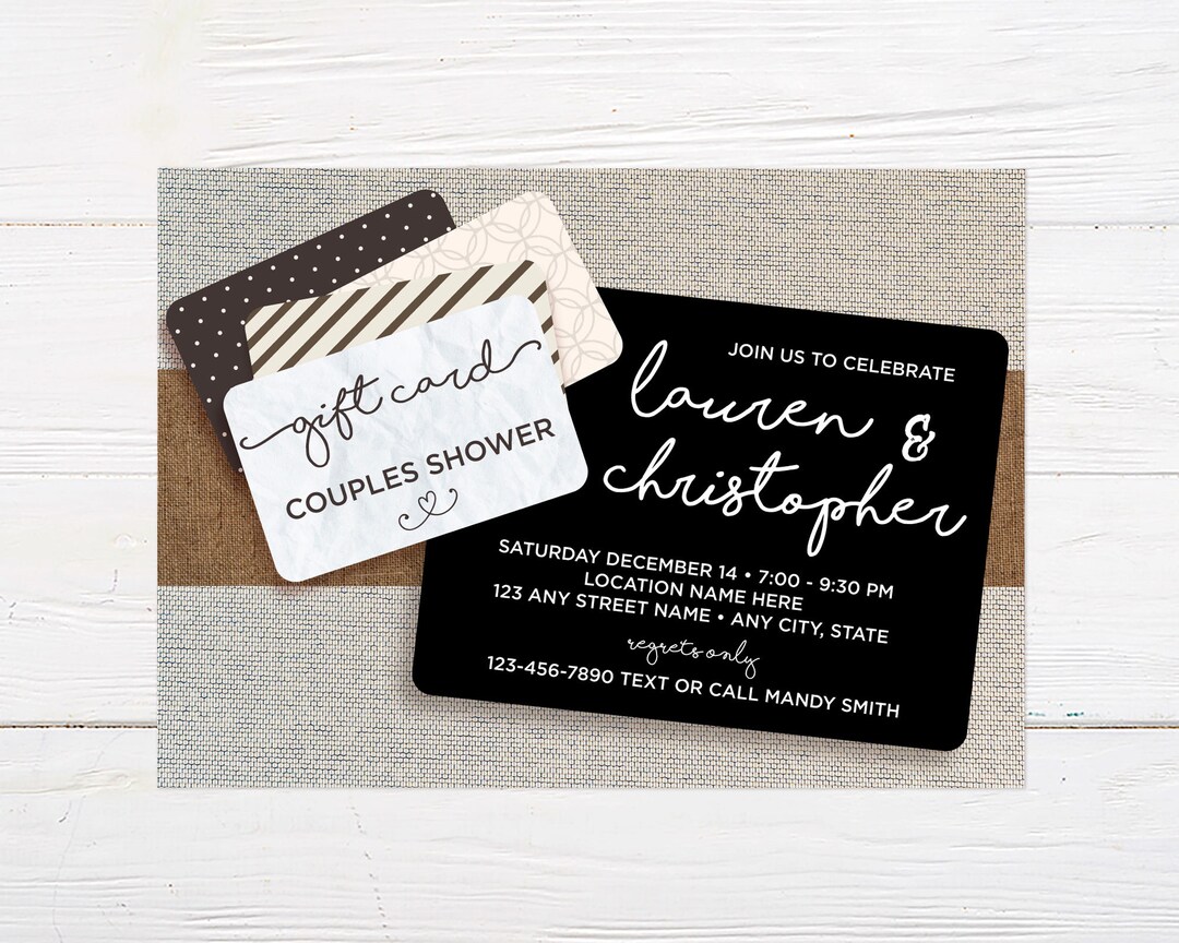 Printed Invitation: Gift Card Shower Invitation - Etsy