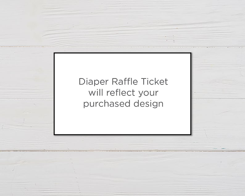 Customizable Diaper Raffle Ticket for Baby Shower Invitations ...
