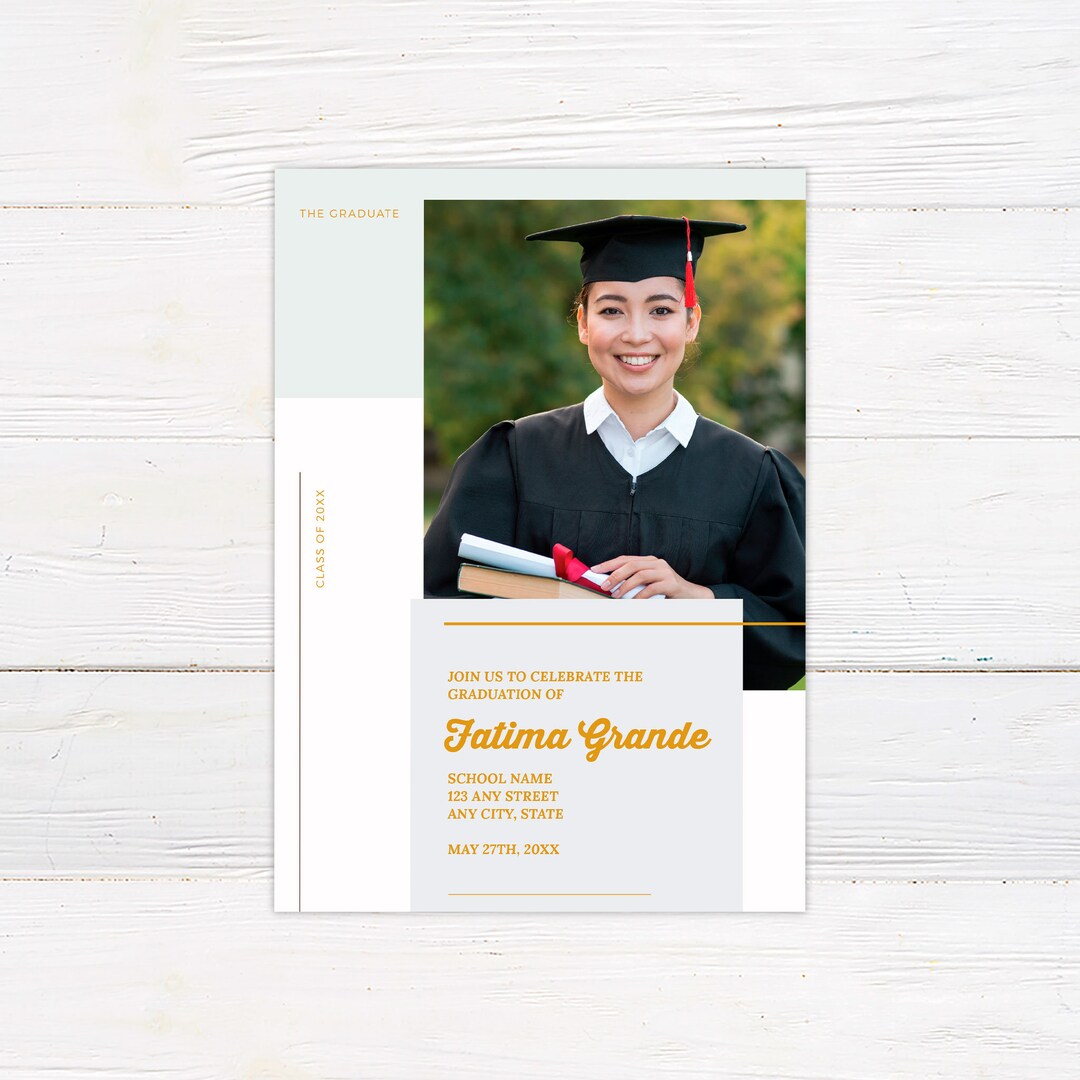 Printed Graduation Invitation: Magazine Cover Graduation Invitation - Etsy