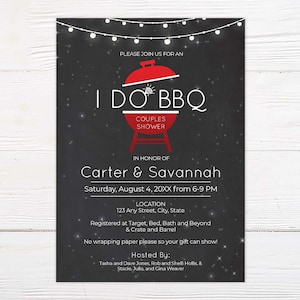 Printed Invitation: I Do BBQ Invitation - Etsy