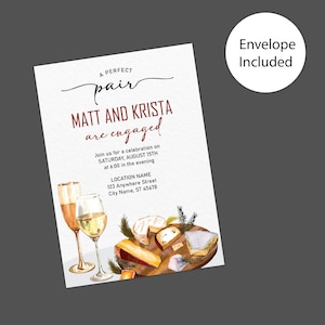 Elegant 'perfect Pair' Party Invitation for Engagement, Rehearsal ...