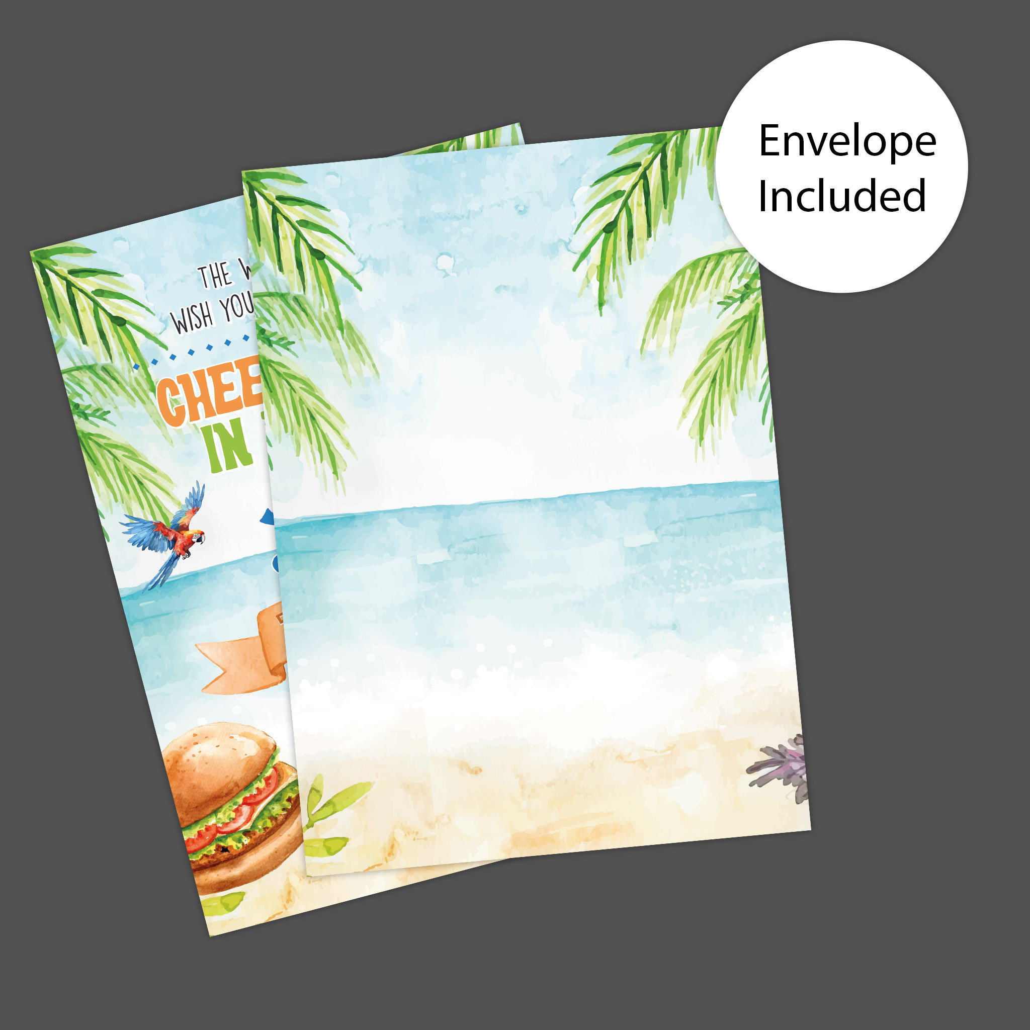 Cheeseburger Paradise Party Invitation: Beach-themed Cookout ...