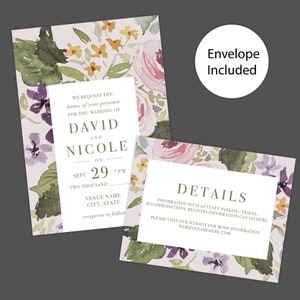 Colorful Botanical Program: Pastel Flowers Program - Etsy