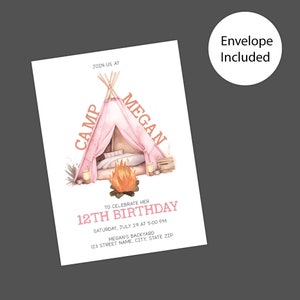 Backyard Campout Birthday Party Bundle: Invitations, Decorations ...