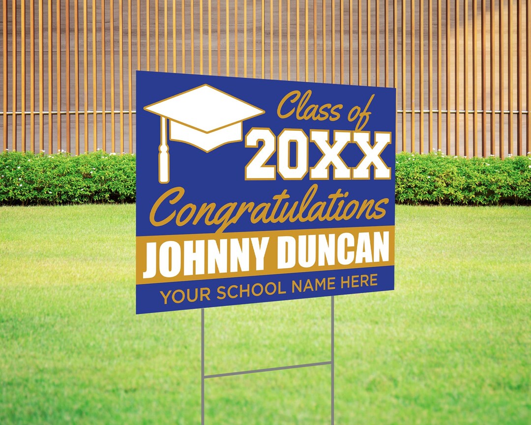 Graduation Sign: Color Block Graduation Sign - Etsy