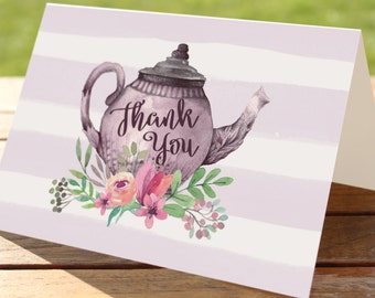 Tea thank you cards | Etsy