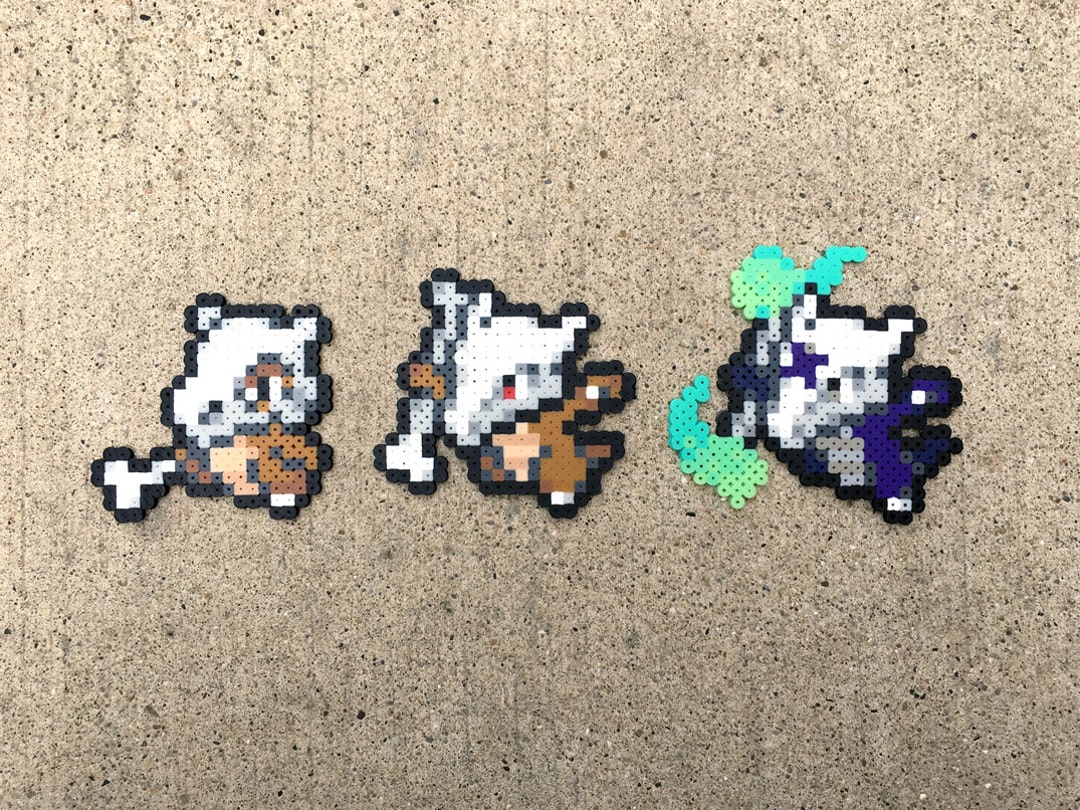 Cubone Marowak Alolan Marowak Pokemon Perler Bead Fuse Bead 8bit ...