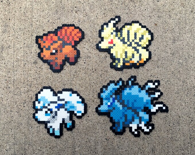 Vulpix Alolan Vulpix Ninetales Alolan Ninetales Pokemon Perler Bead ...