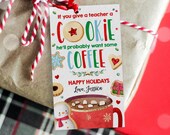 Editable Teachers Appreciation Christmas Gift Tag Teacher - Etsy