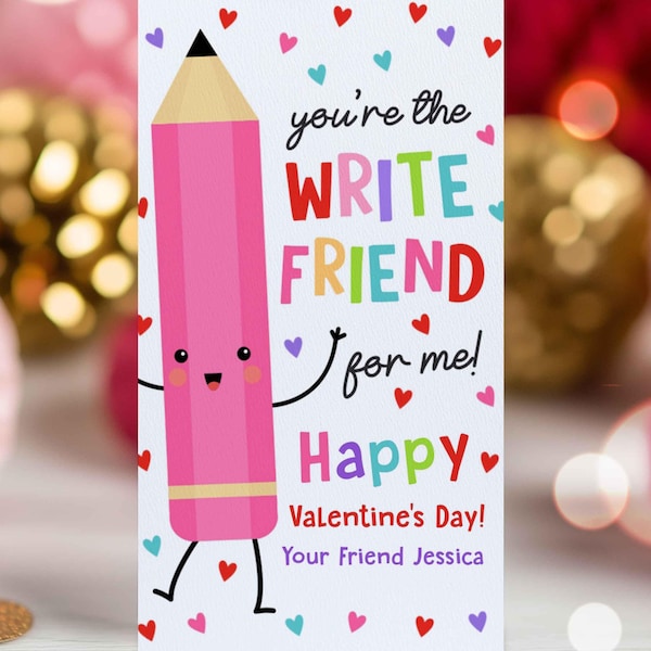 Valentine Pencils - Etsy