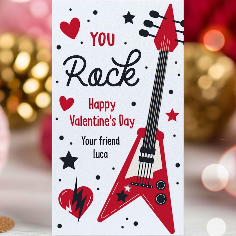 You Rock Valentine - Etsy