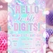 Editable Hello Double Digits 10th Birthday Party Invitation Hello ...