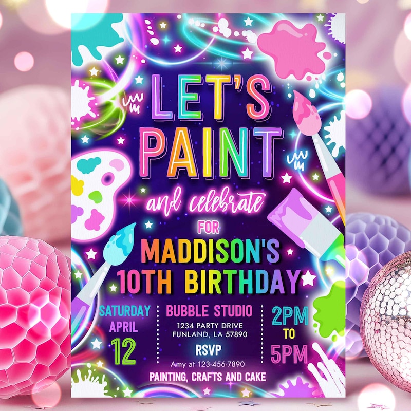 Painting Party Invitation - Etsy