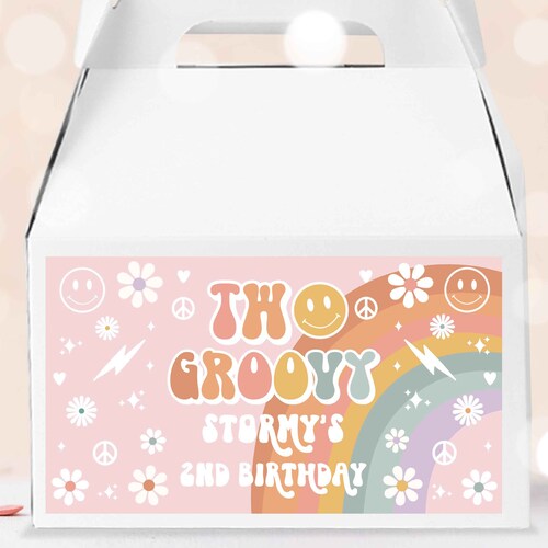 Editable Two Groovy Birthday Party Invitation Peace Love Party - Etsy