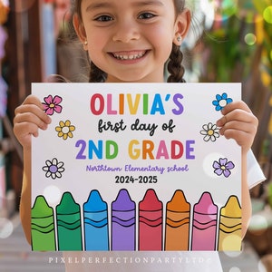 Editable First Day of 2nd Grade Sign Printable First Day of 2nd Grade ...