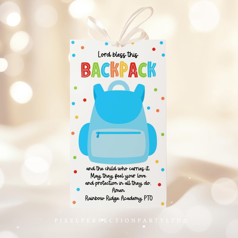 Backpack Blessing - Etsy