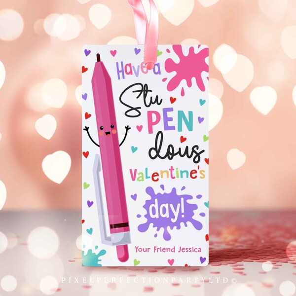 Pen Valentine Printable - Etsy