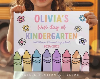 Editable First Day of Pre-k Sign Printable First Day of Pre-k Sign ...