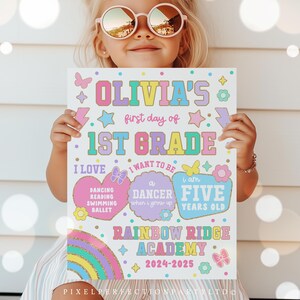 Editable First Day of 1st Grade Sign Printable First Day of 1st Grade ...